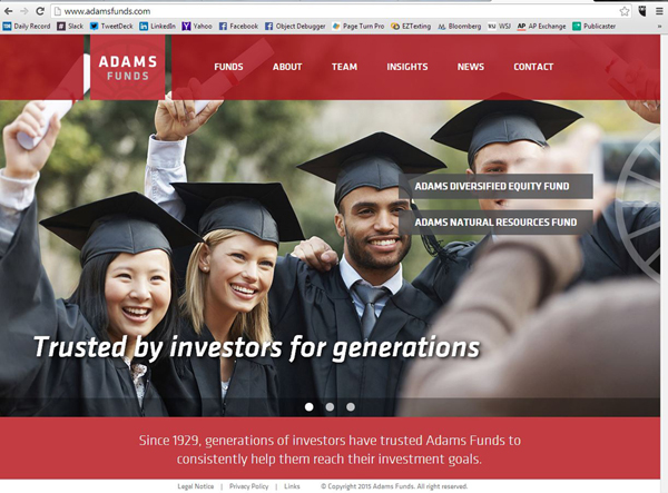 Adams Funds launches new website